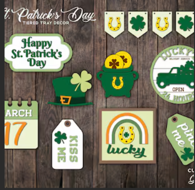 St. Patricks Day (Interchangeable Tiered Tray Set) – Pulp and Pine DIY ...