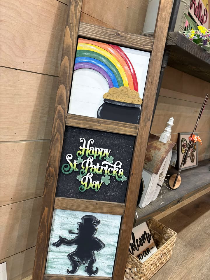 Interchangeable Ladder w/ St. Patty's Inserts – Pulp and Pine DIY Studio