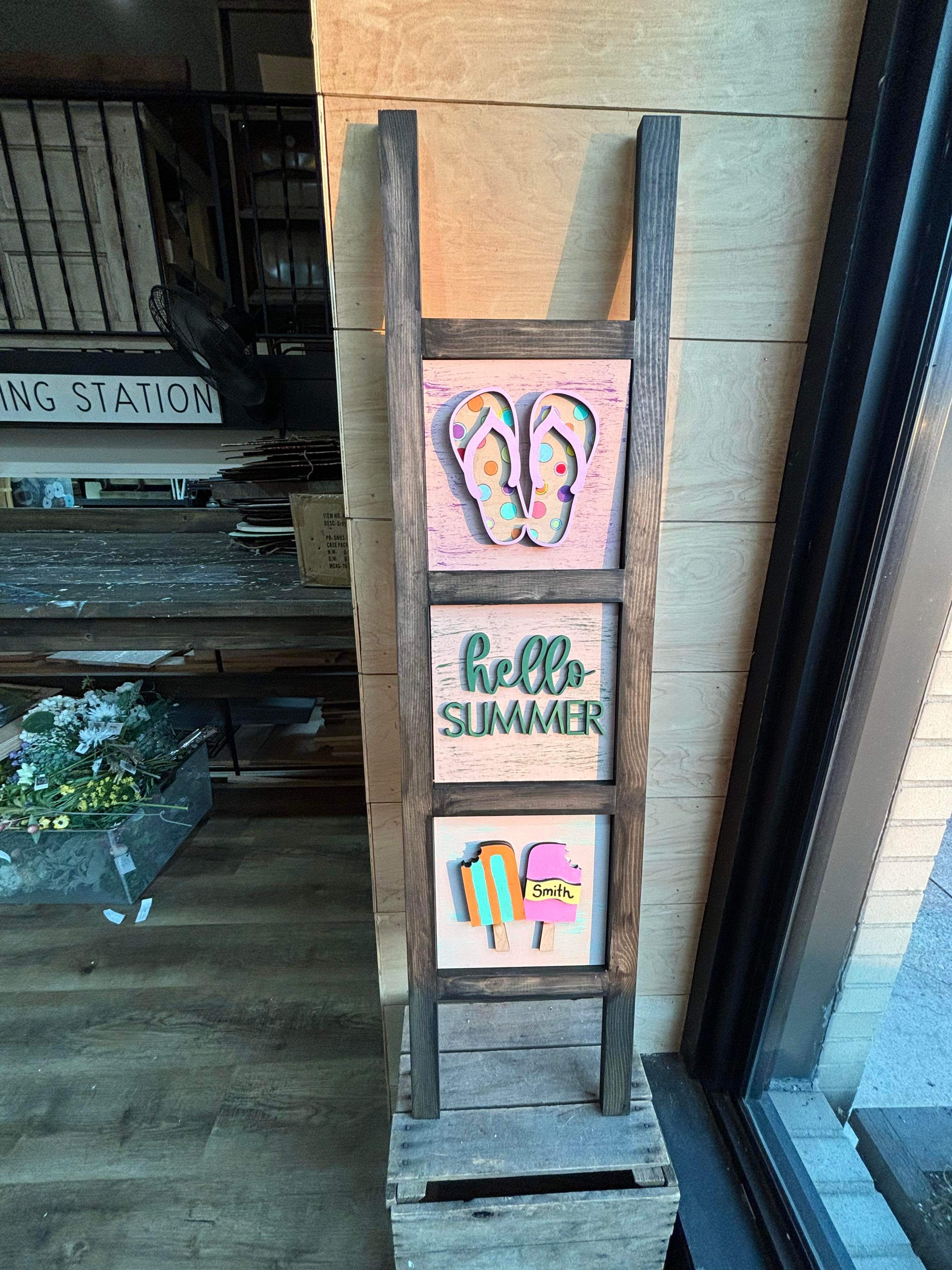 Interchangeable Ladder w/Summer – Pulp and Pine DIY Studio