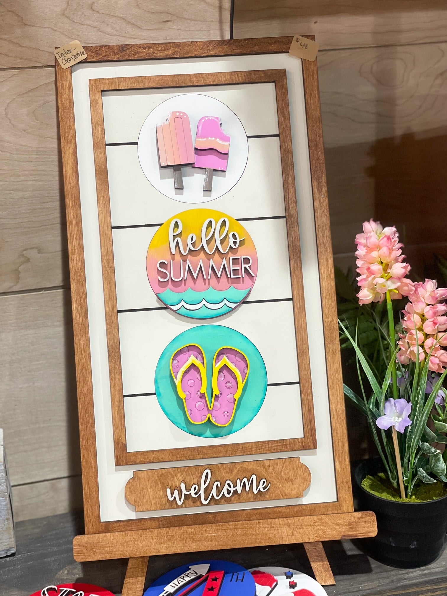 Welcome Interchangeable Sign Stand w/Summer Inserts – Pulp and Pine DIY ...