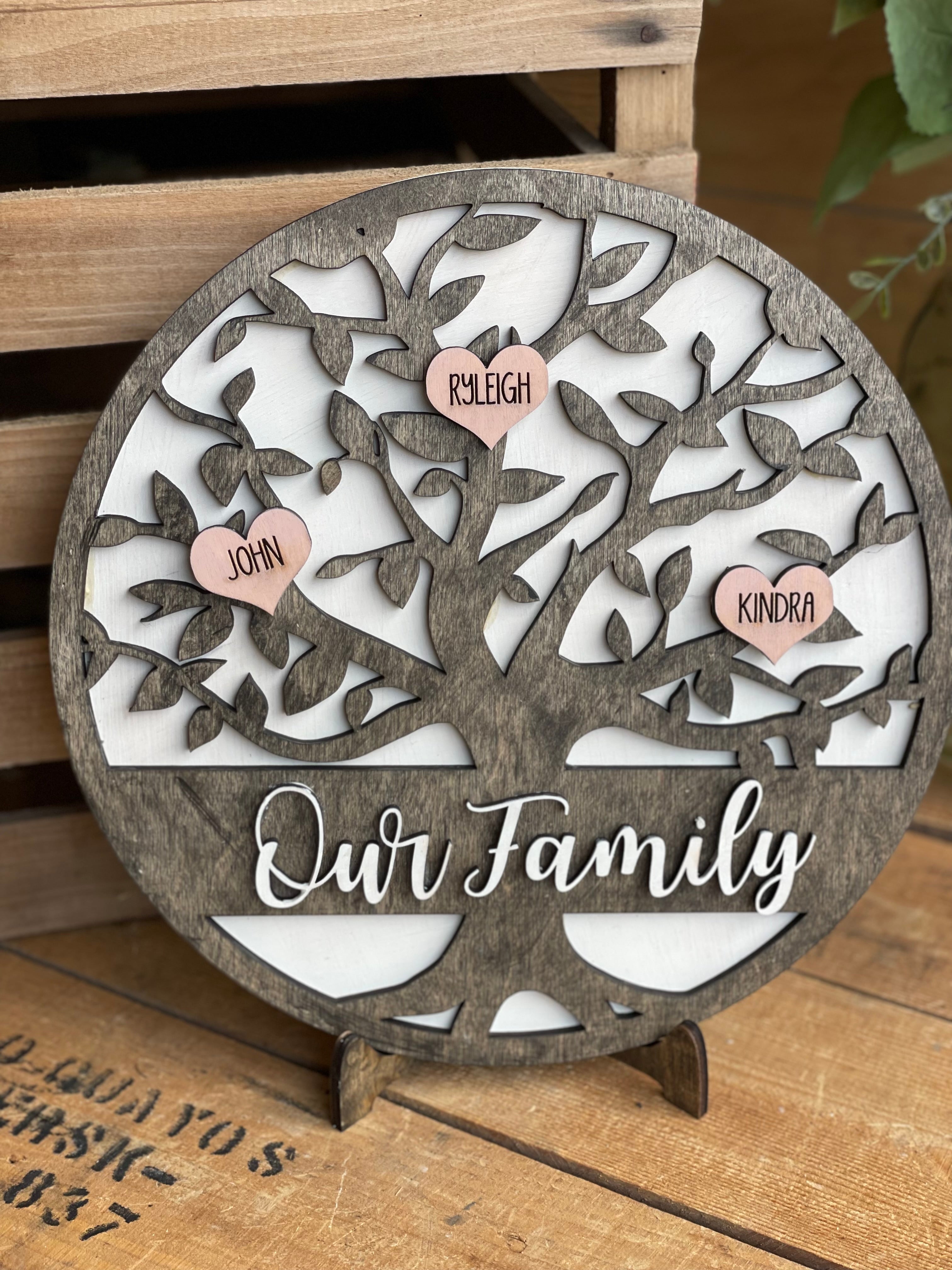 Our Family Tree 3D Sign – Pulp and Pine DIY Studio