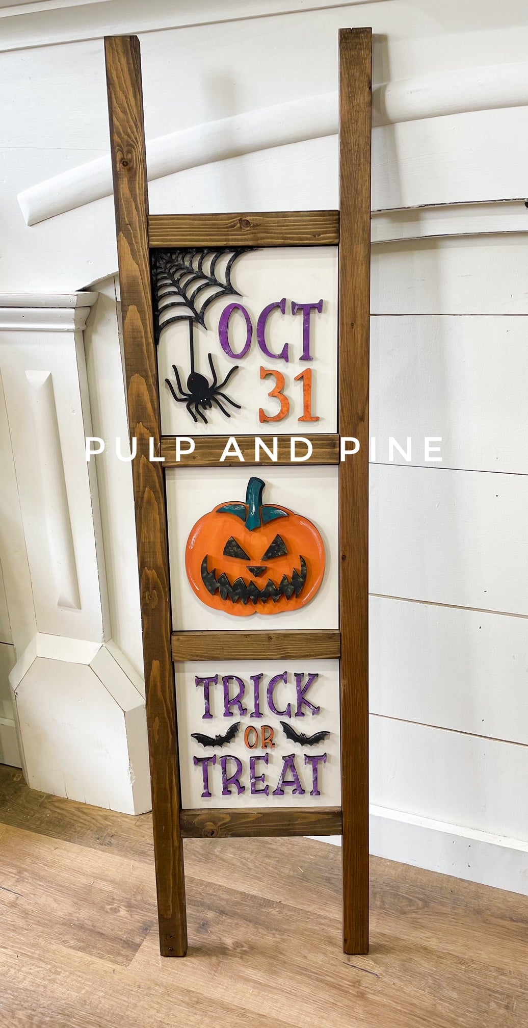 Interchangeable Ladder w/Halloween Inserts – Pulp and Pine DIY Studio