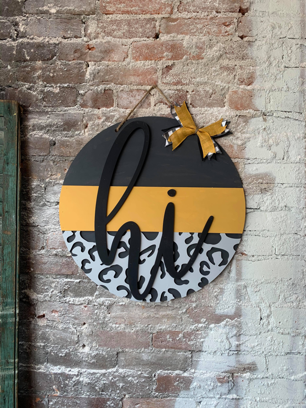Hi, cheetah print (3D Door Hanger) – Pulp and Pine DIY Studio