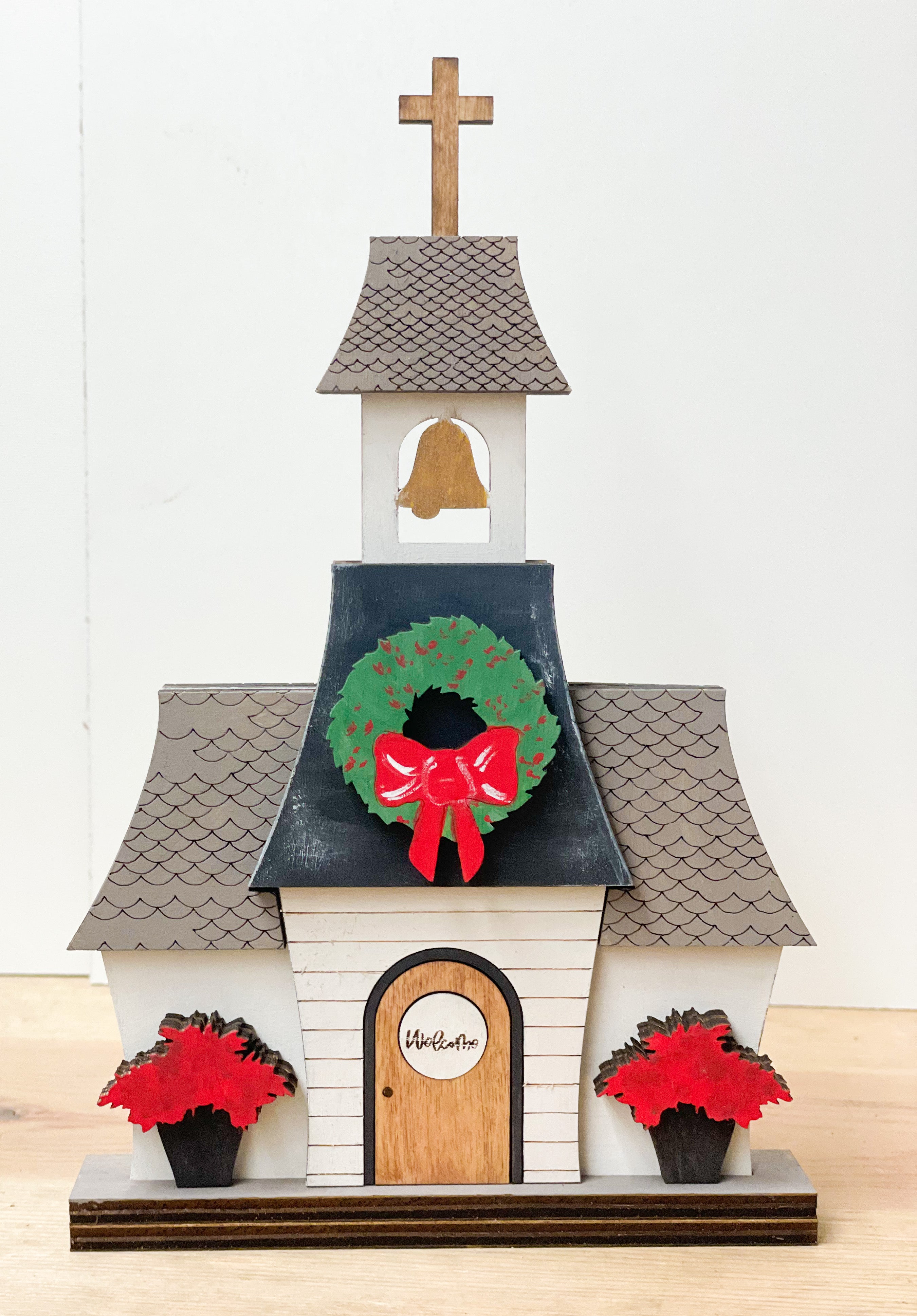 Christmas Village: Church (3D Shelf Sitter) – Pulp and Pine DIY Studio