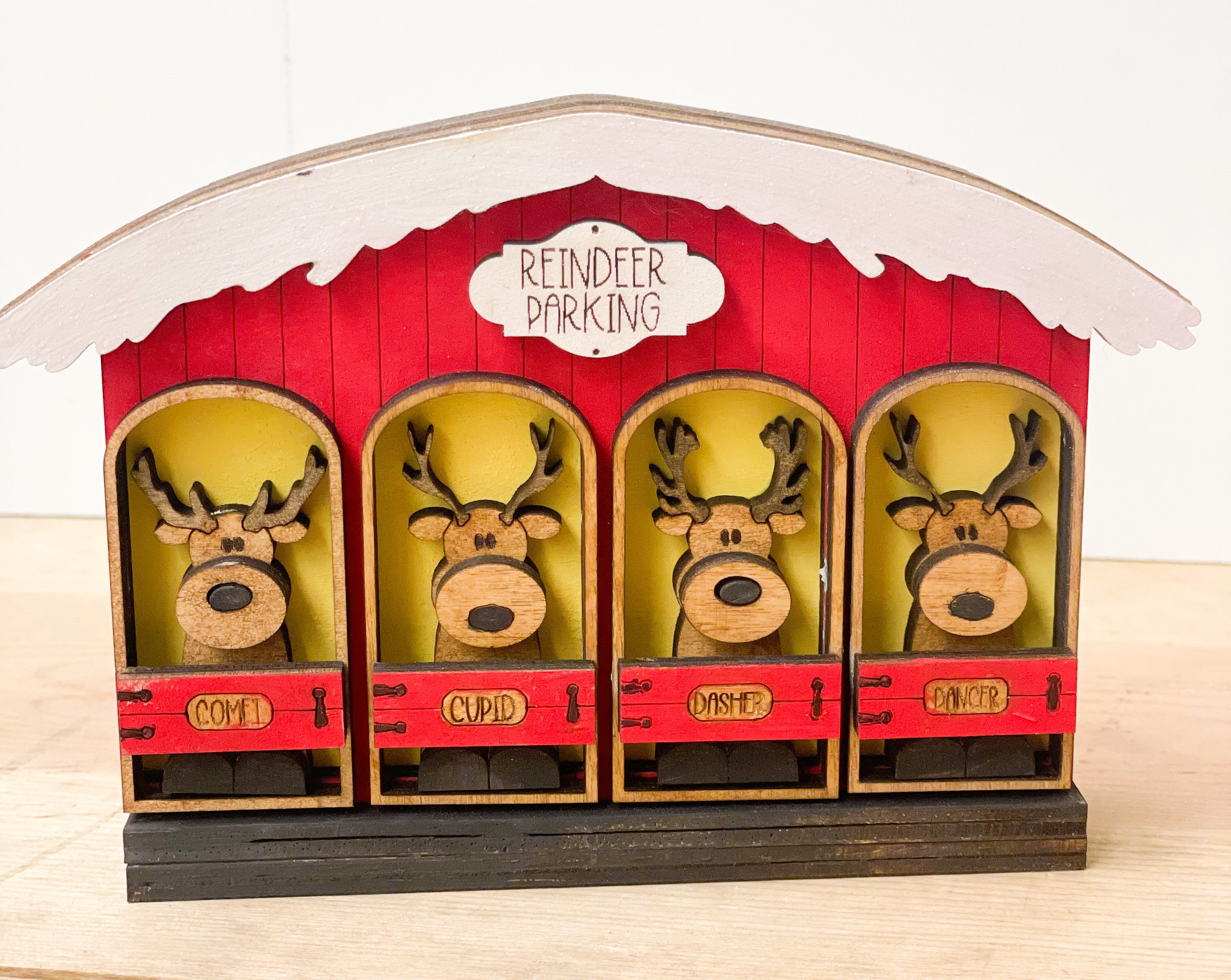 Christmas Village: Reindeer Barn (3D Shelf Sitter) – Pulp and Pine DIY ...