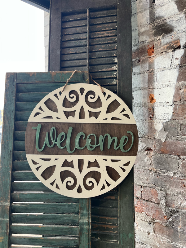 Welcome design (3D Door Hanger) – Pulp and Pine DIY Studio