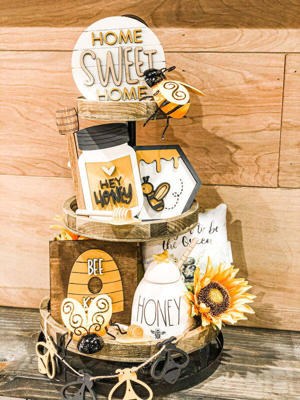 Bee (Interchangeable Tiered Tray Set) – Pulp and Pine DIY Studio